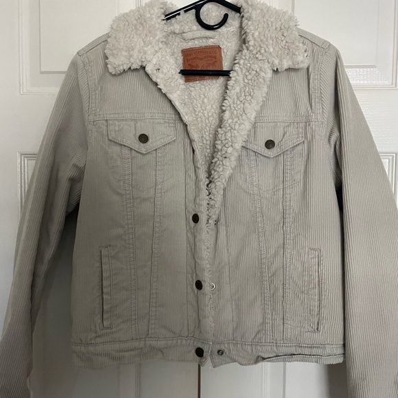 Levi's | Jackets & Coats | Levis Womens Stone Color Corduroy Jacket ...